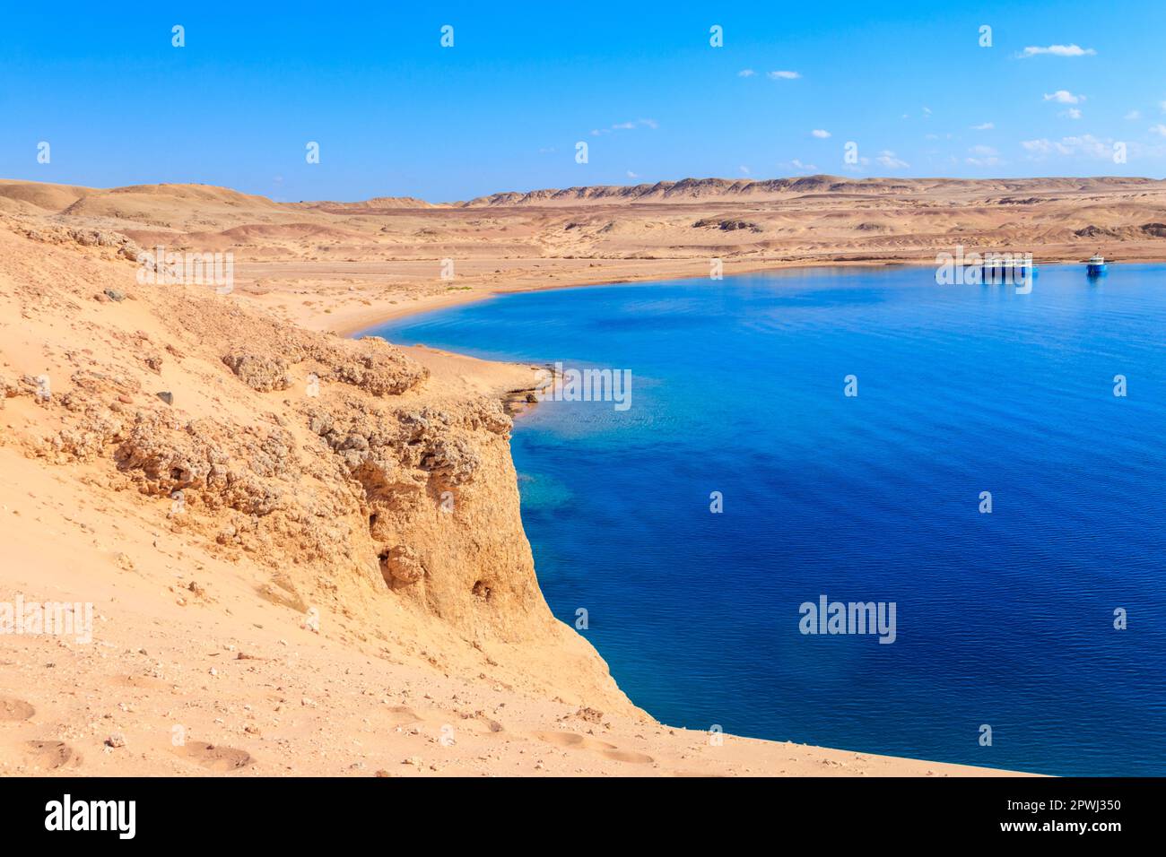 View of Barracuda bay in Ras Mohammed national park, Sinai peninsula in ...
