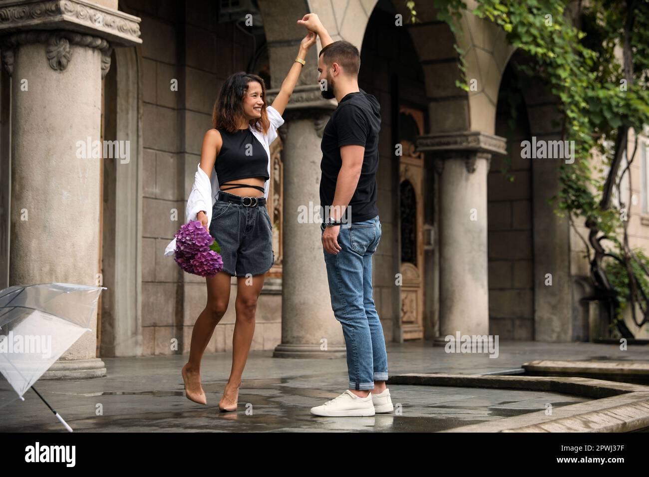Dancing under rain hi-res stock photography and images - Alamy