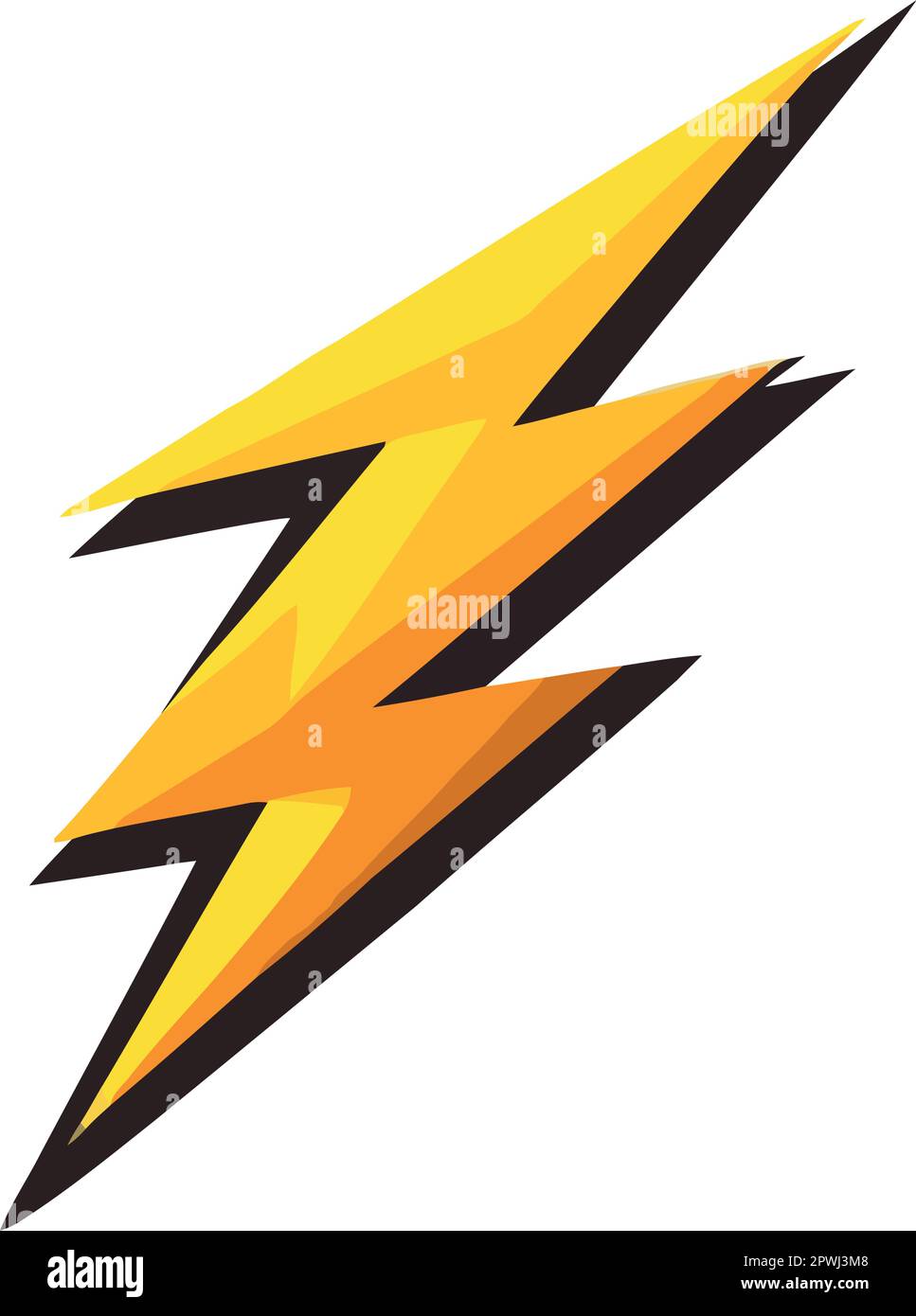 Electricity symbol sparks danger in thunderstorm weather Stock Vector ...