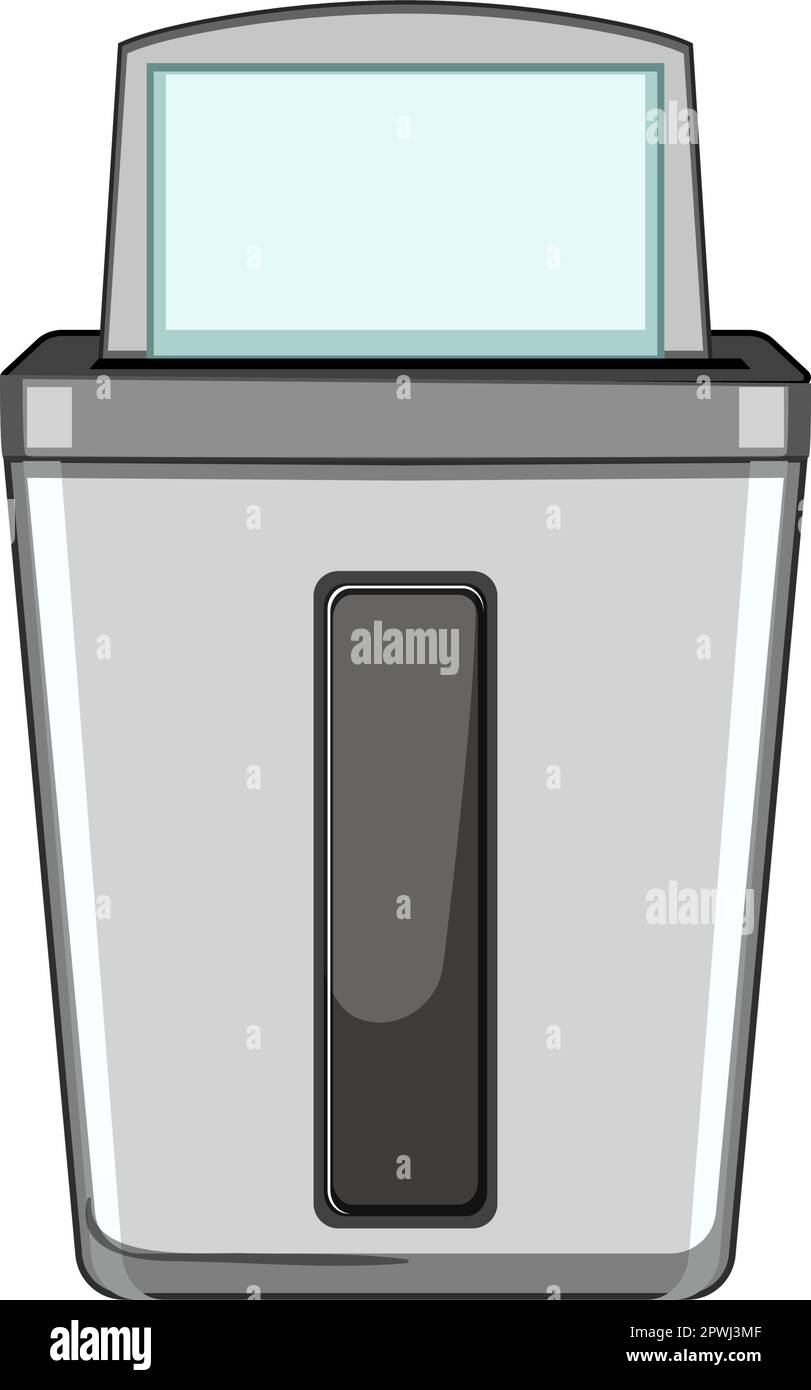 document cut shredder cartoon. shred confidential, garbage destroy ...