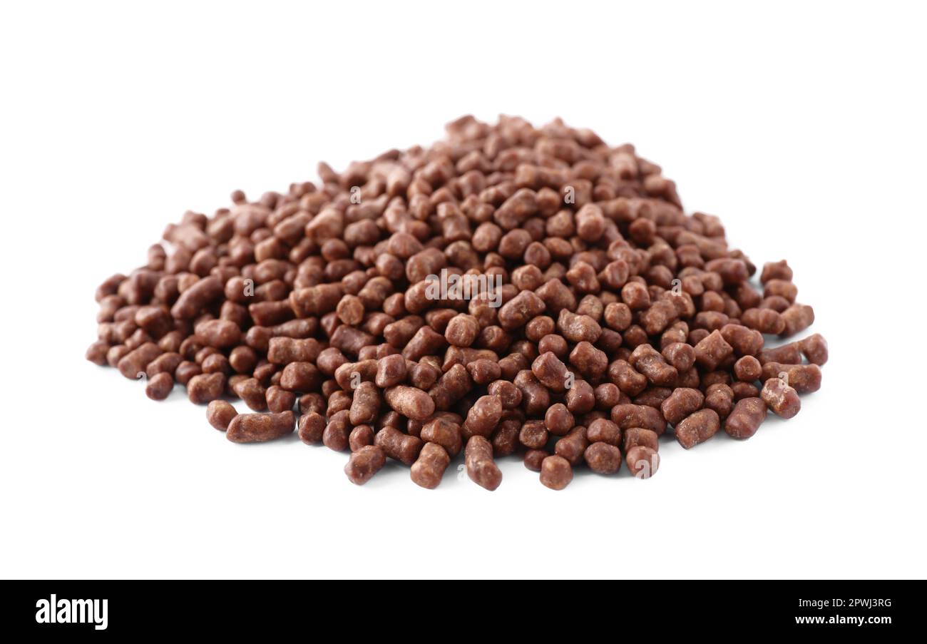 Pile of buckwheat tea granules on white background Stock Photo - Alamy