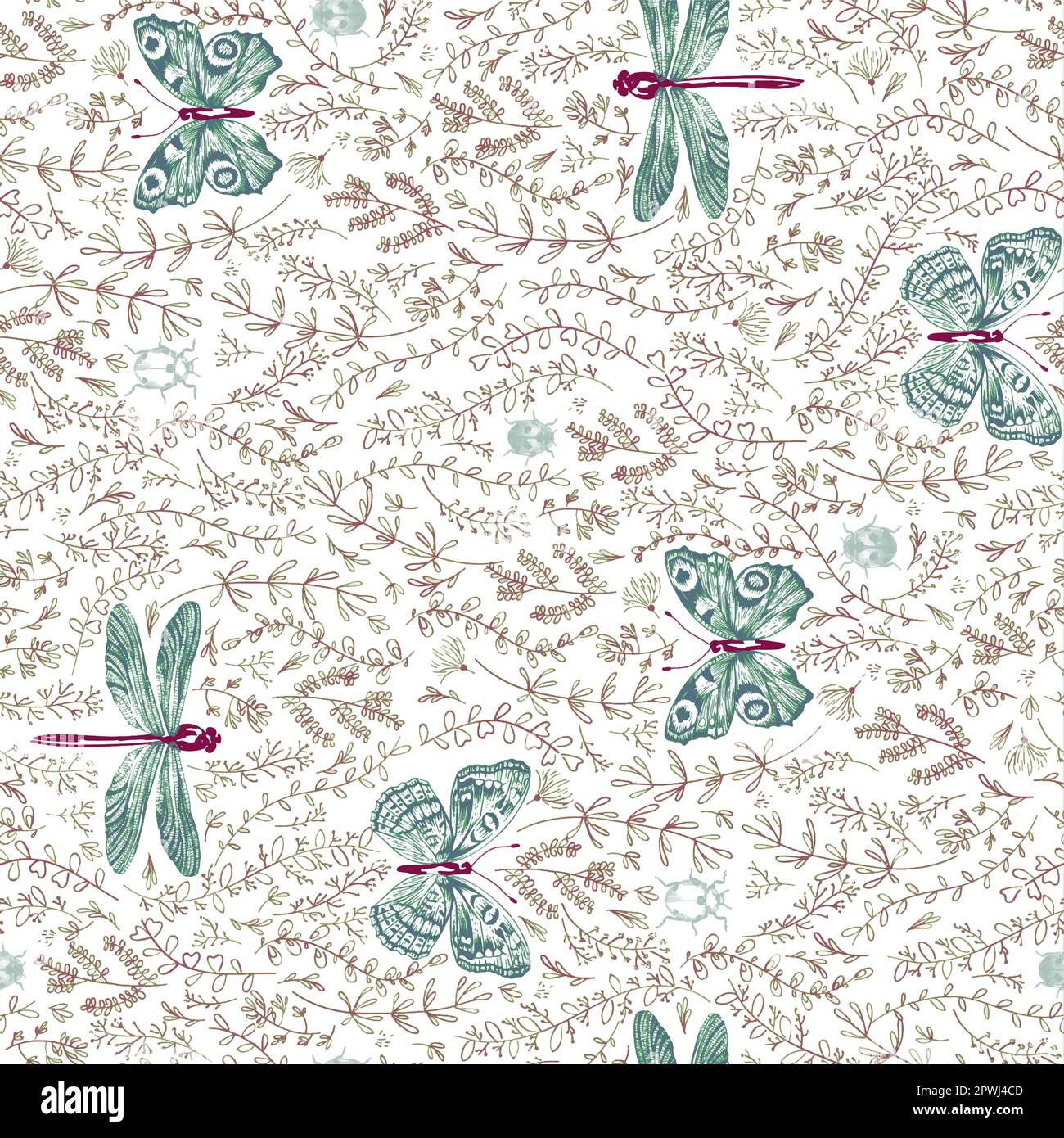 Flower border butterfly Stock Vector Images - Alamy