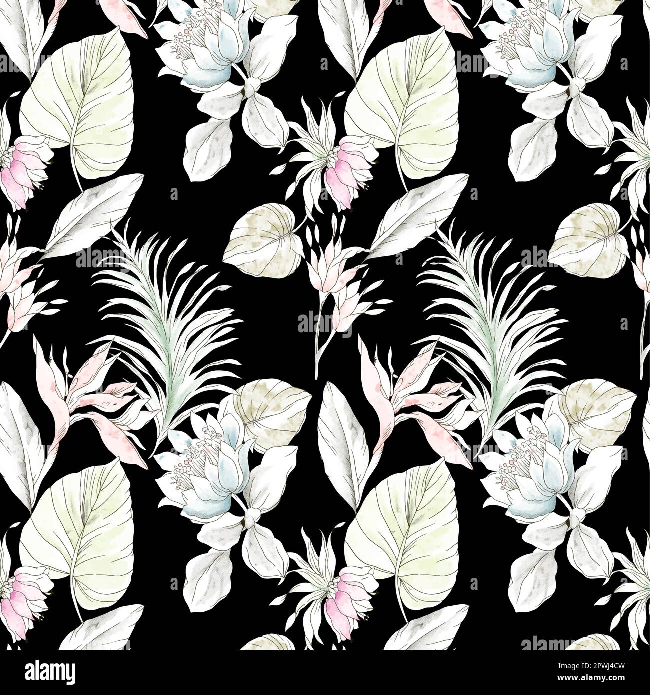 flowers and black backgrounds Stock Vector Image & Art - Alamy