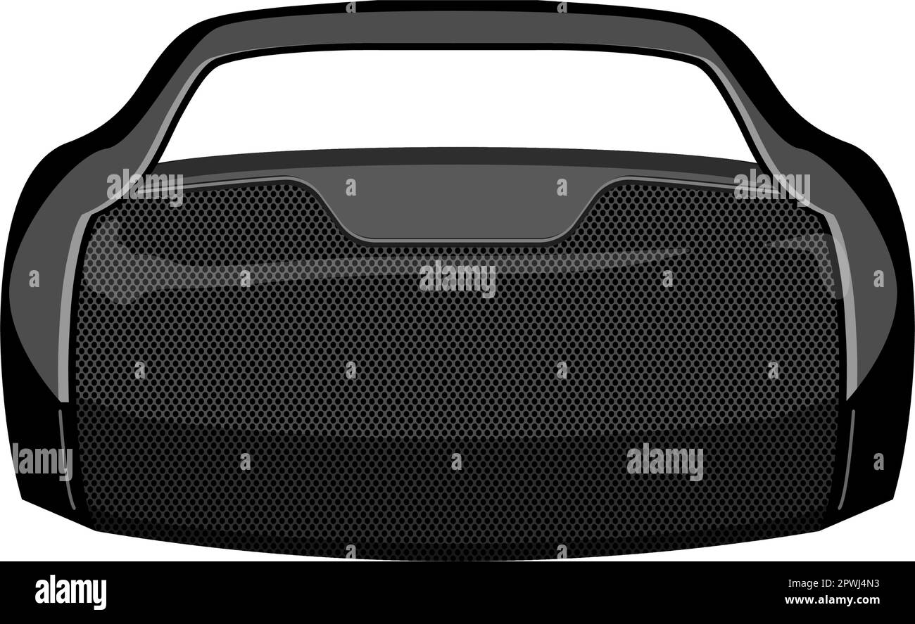 radio boombox audio cartoon. stereo tape, sound recorder radio boombox ...