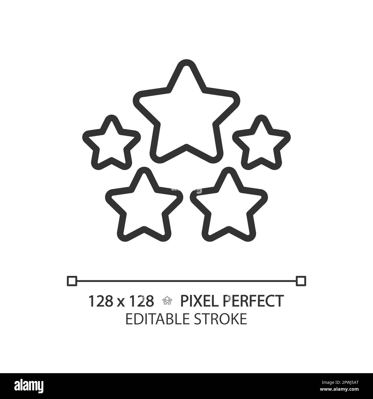 Five stars review satisfaction Black and White Stock Photos & Images ...