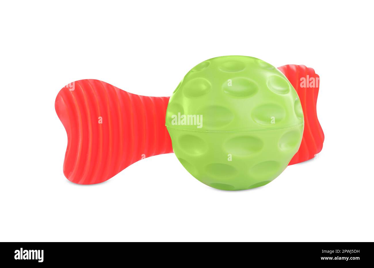 Bone toy and ball for pet isolated on white Stock Photo - Alamy