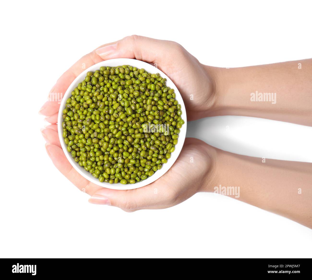 Mung bean on hands Cut Out Stock Images & Pictures - Alamy
