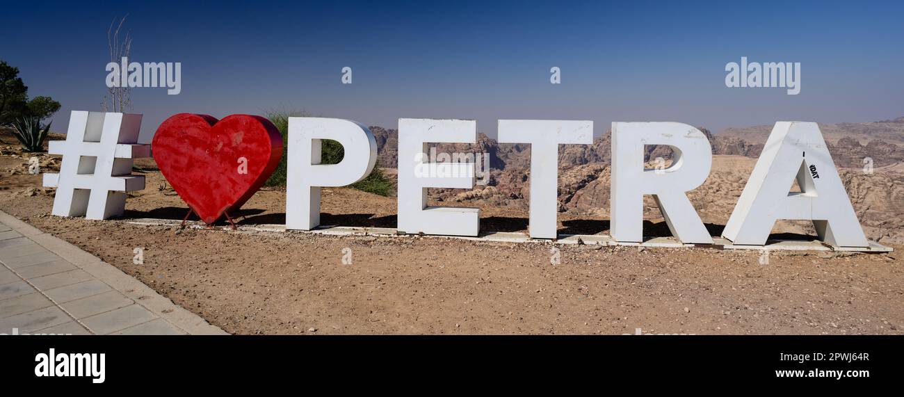 I love petra sign hi-res stock photography and images - Alamy