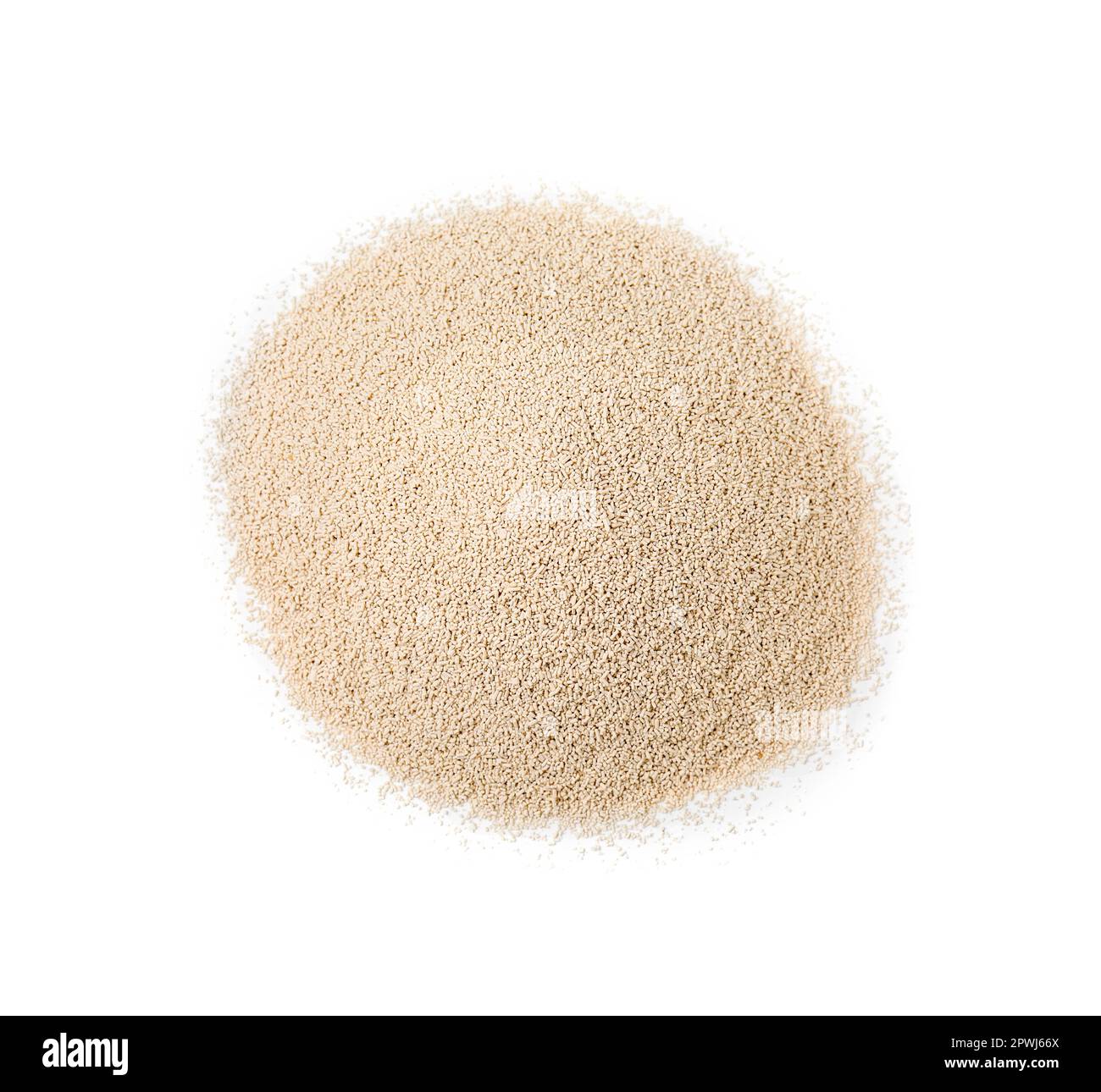 Pile of granulated yeast isolated on white, top view Stock Photo - Alamy