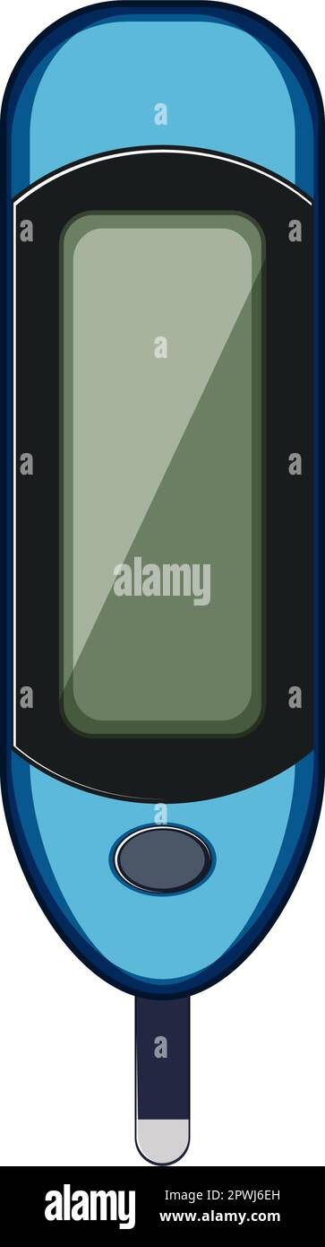 health blood glucometer cartoon. test control, level care health blood ...