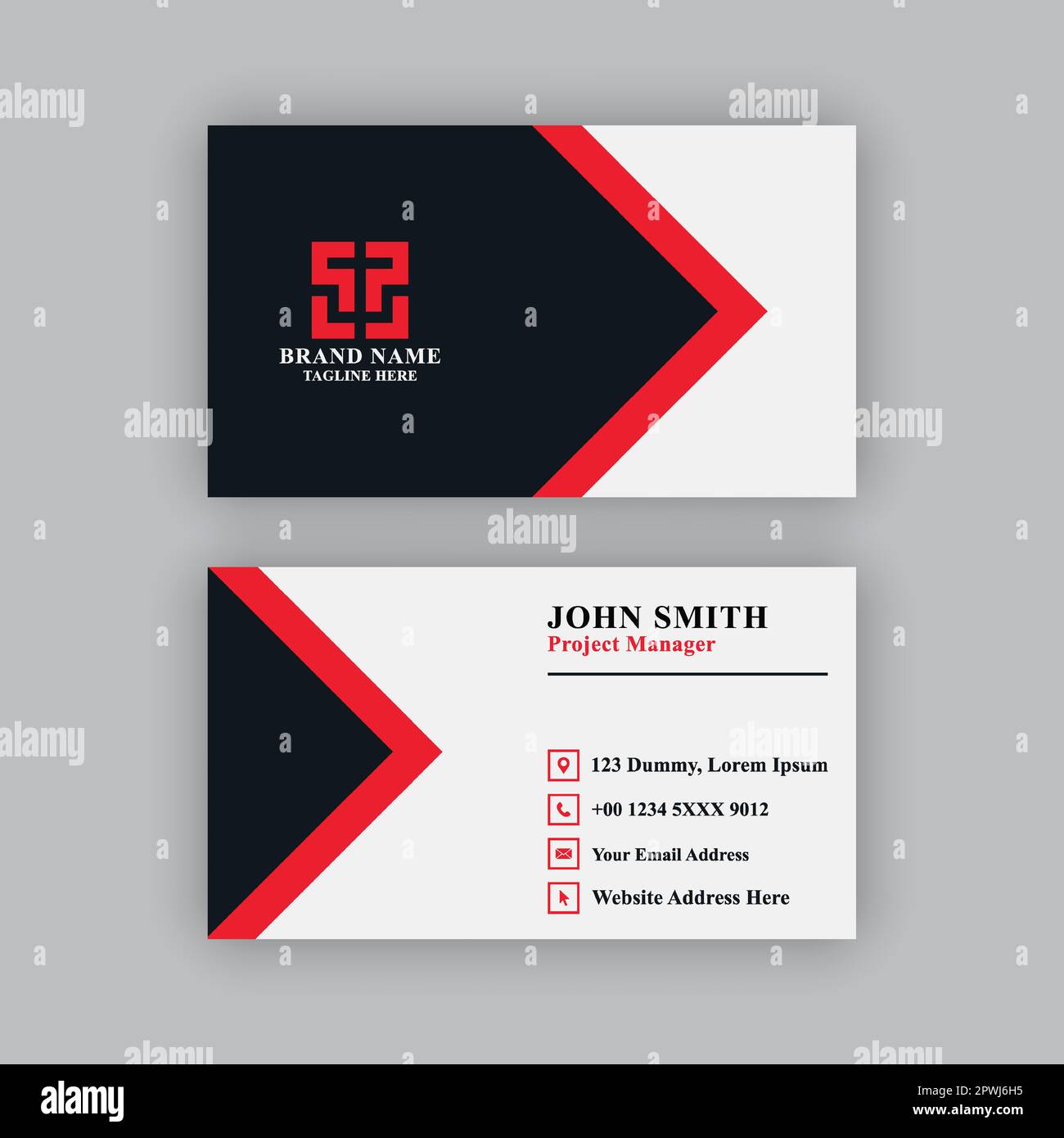 Simple, modern and elegant business card design template. Editable ...