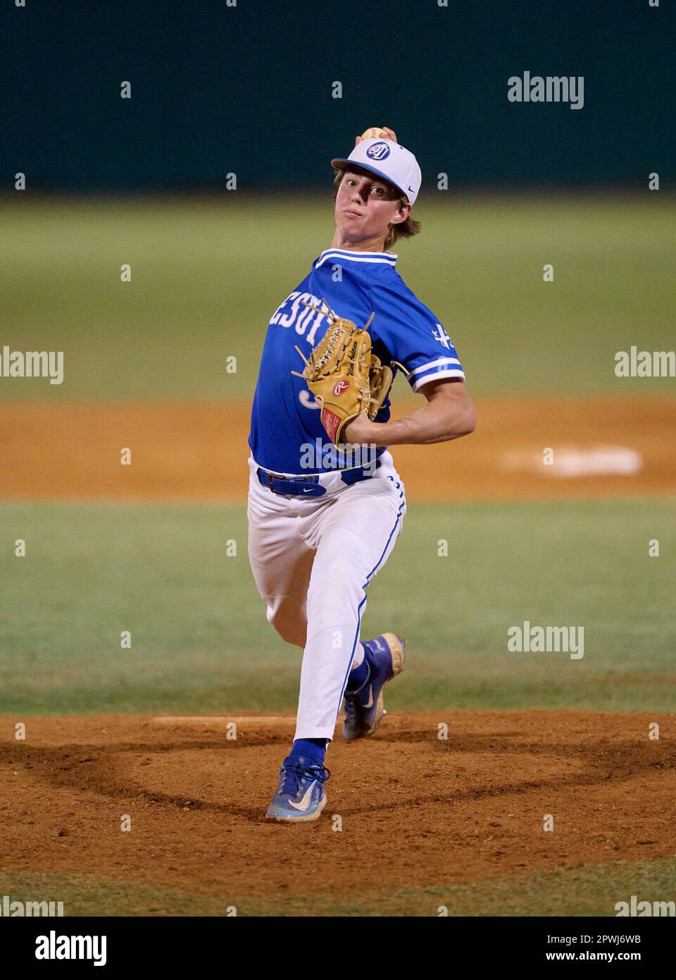 Tampa Jesuit Tigers pitcher Wilson Andersen (3) during a High School ...