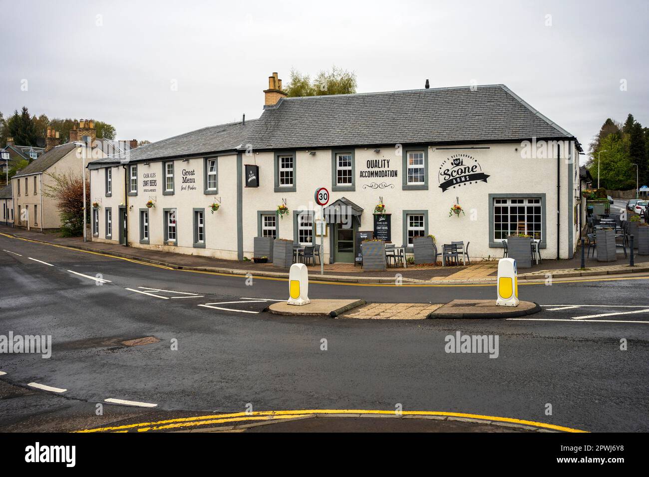 Village of Scone outside Perth Scotland home to the Stone of Scone ...