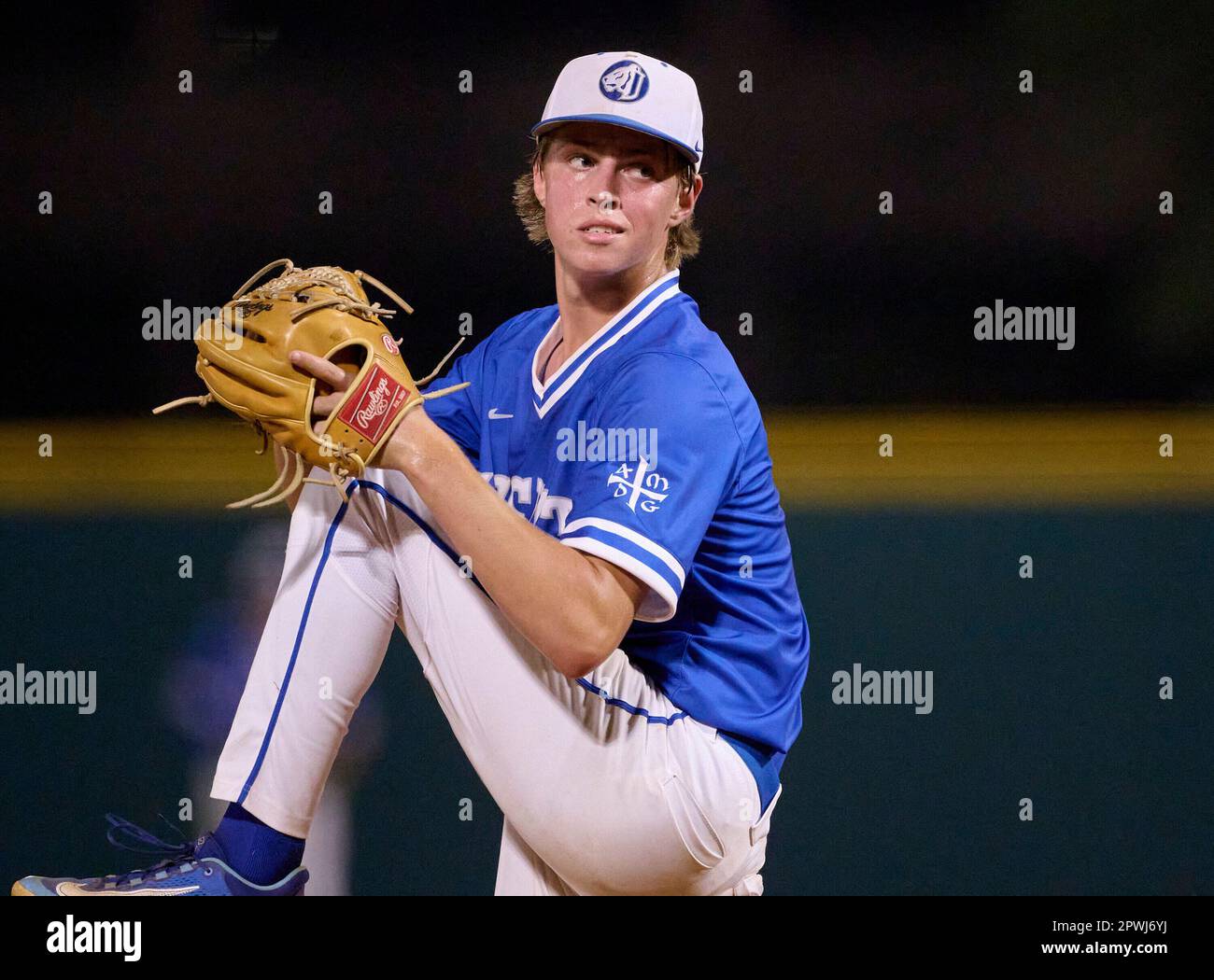 Tampa Jesuit Tigers pitcher Wilson Andersen (3) during a High School ...