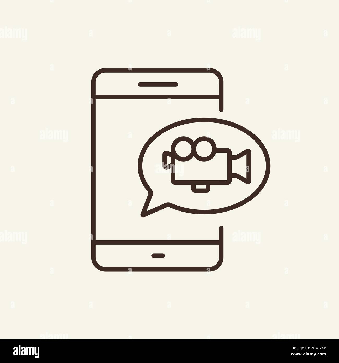 Video blogging thin line Stock Vector Images - Alamy