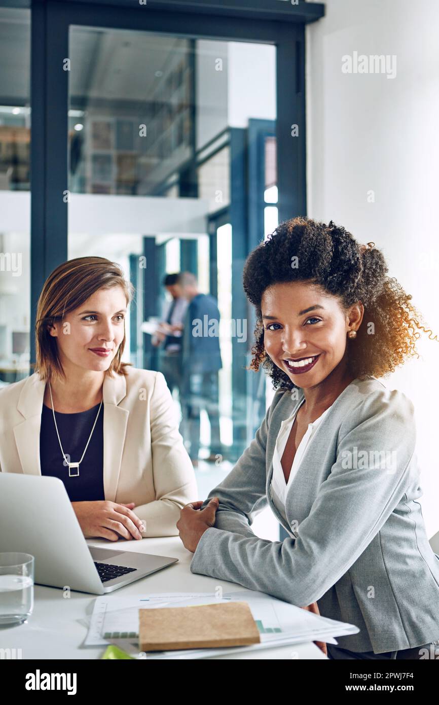 Were not afraid to take bold steps. Portrait of a corporate businesswoman working with a ...