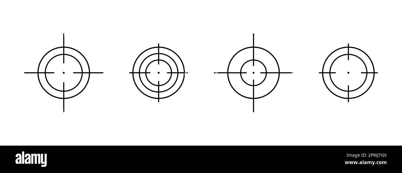 Gun sight crosshairs. Vector crosshair set. Isolated symbol Stock ...