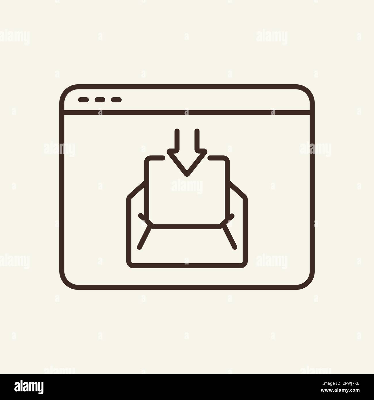Inbox line icon Stock Vector Image & Art - Alamy