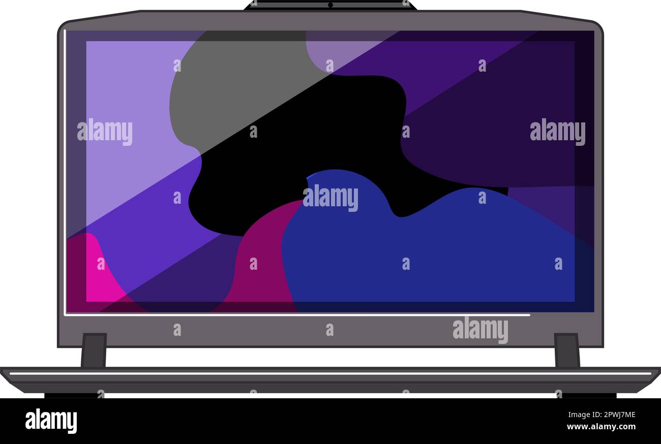 computer laptop gaming cartoon. pc online, screen digital computer ...