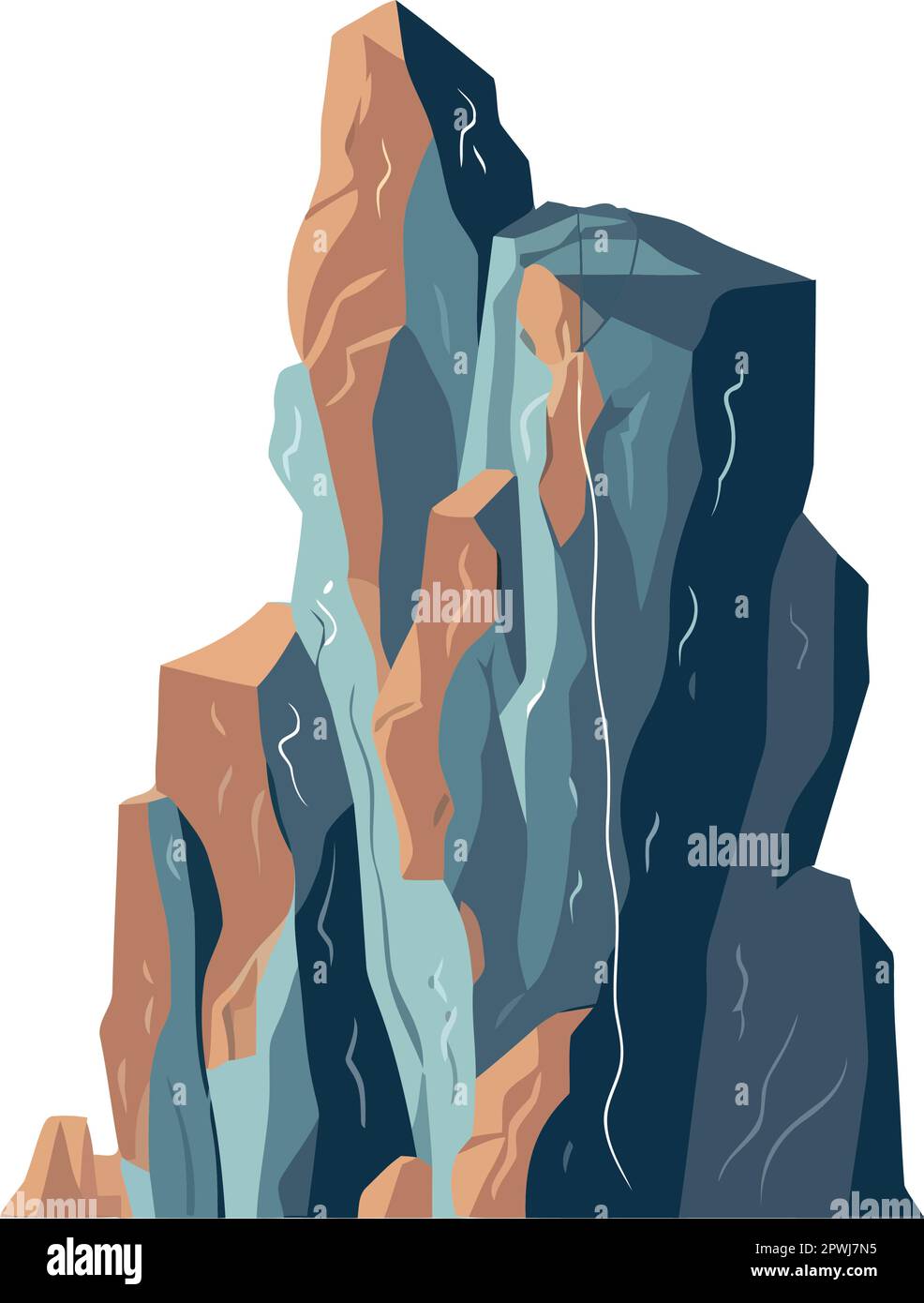 Rocky cliff backdrop Stock Vector Images - Alamy