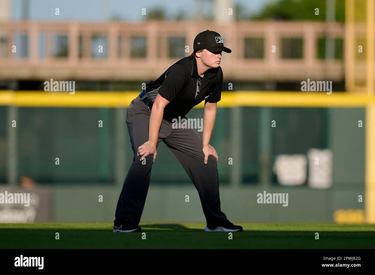 Umpire Isabella Robb during an MiLB Florida State League baseball game ...