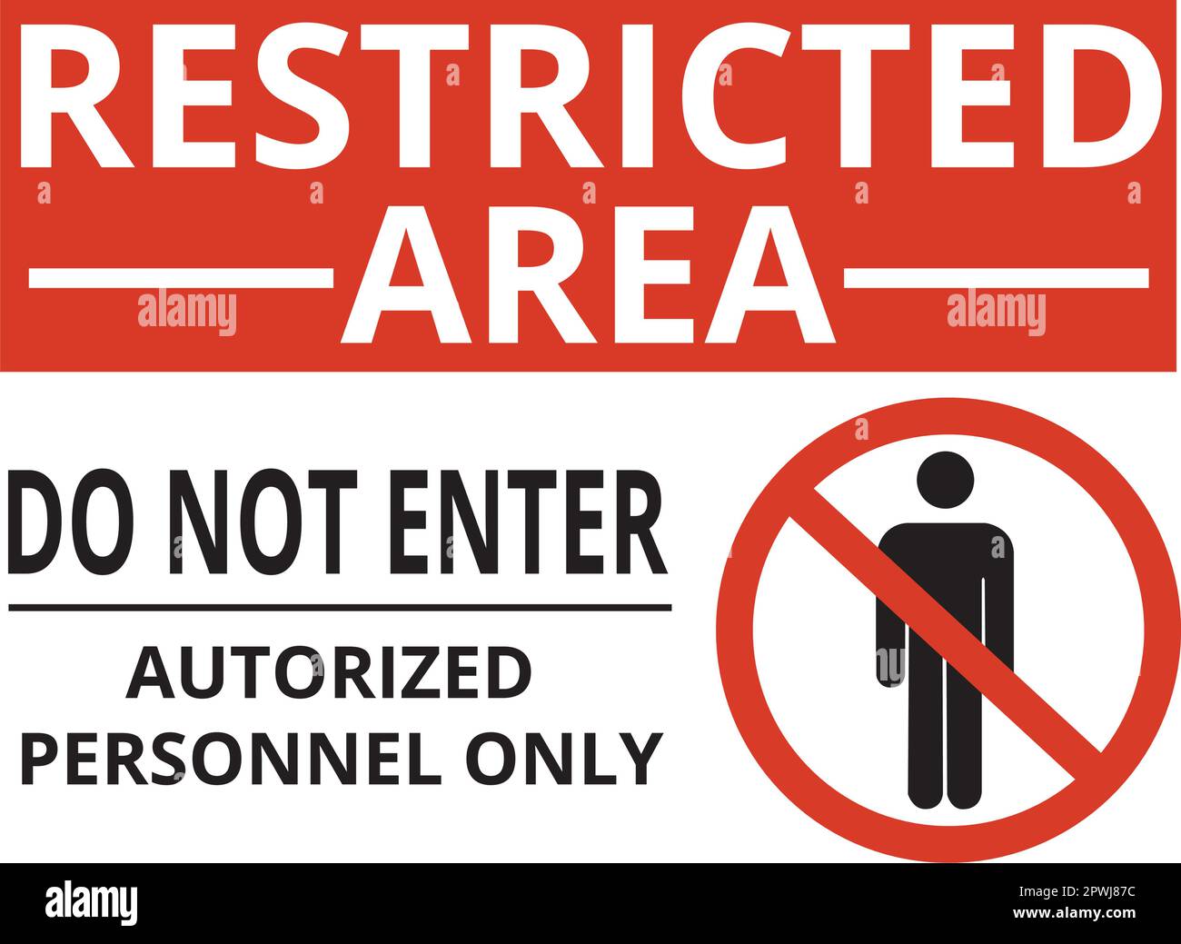 Authorized personnel only sign vector Stock Vector Images - Alamy