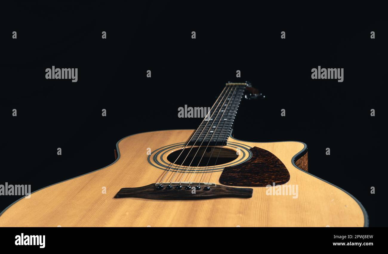 Guitar isolated low key hi-res stock photography and images - Alamy