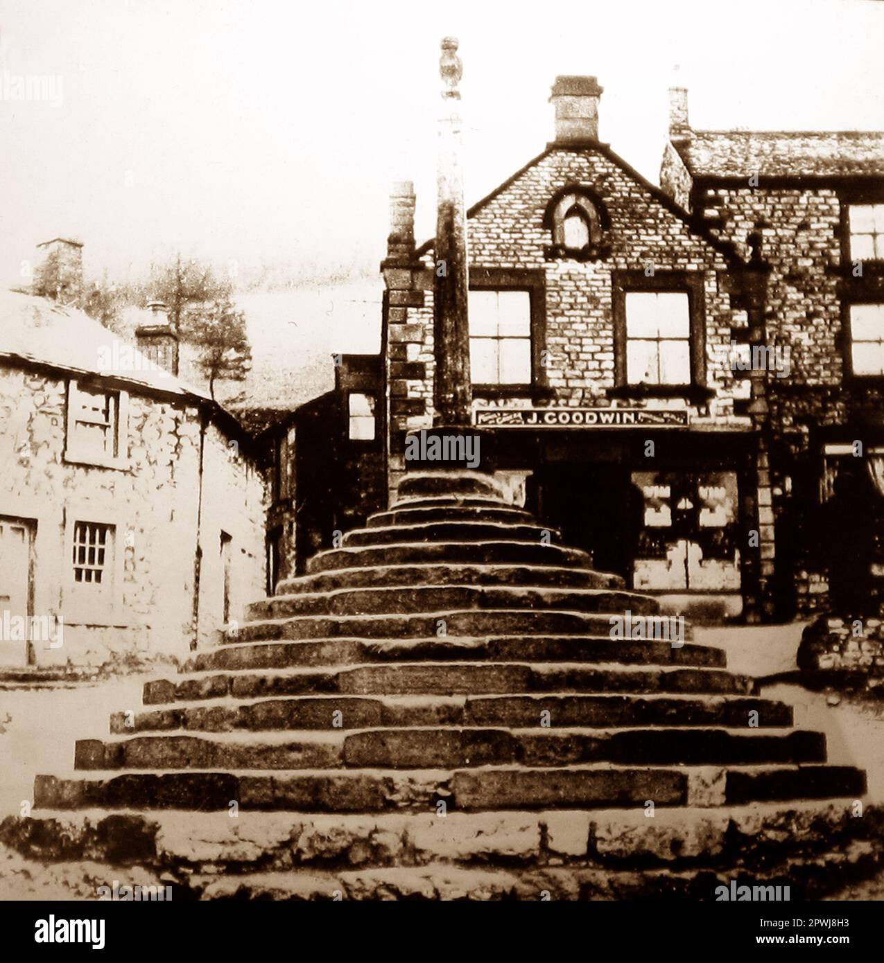 Bonsall Cross, early 1900s Stock Photo - Alamy