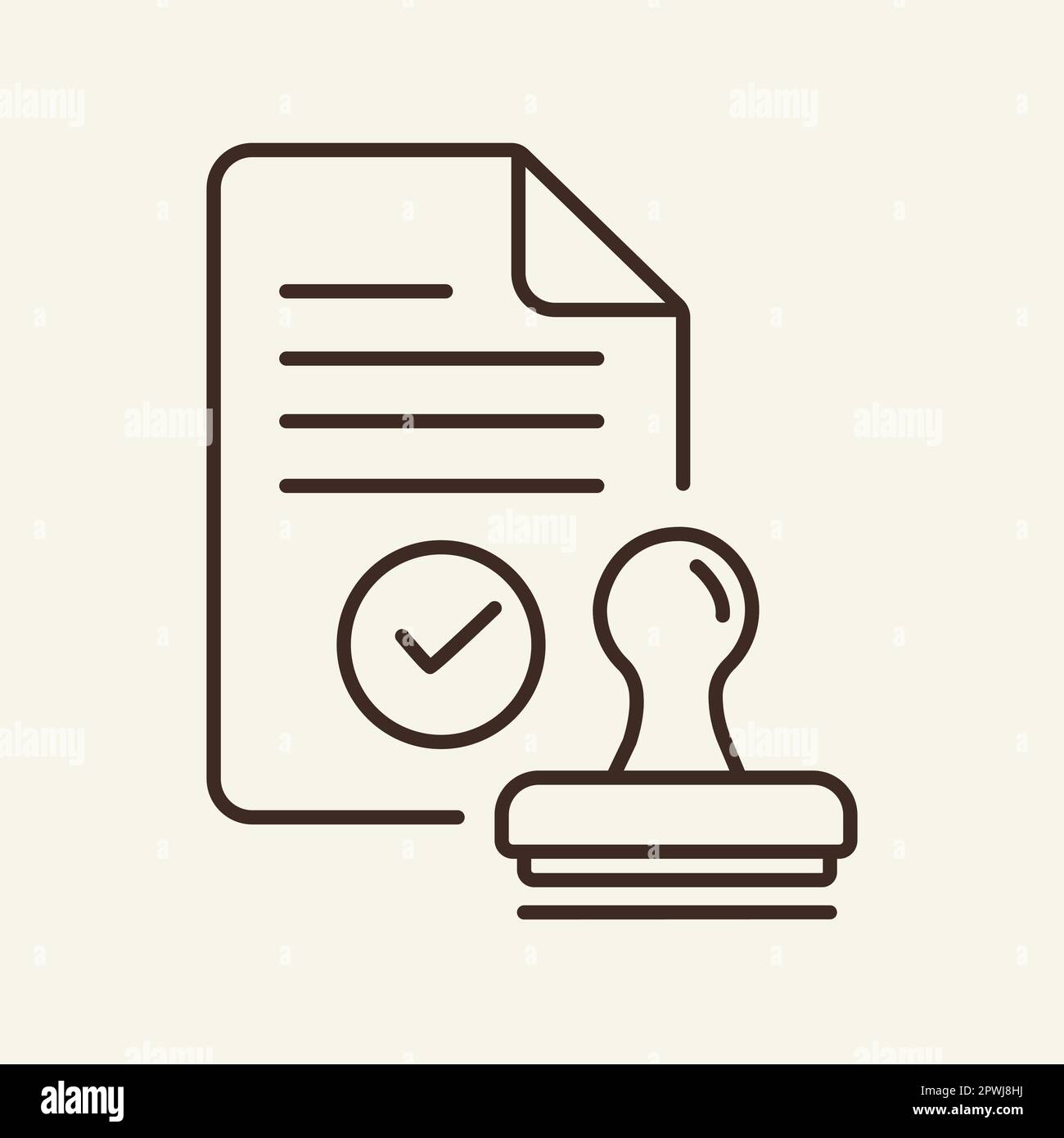 Customs check line icon Stock Vector Image & Art - Alamy