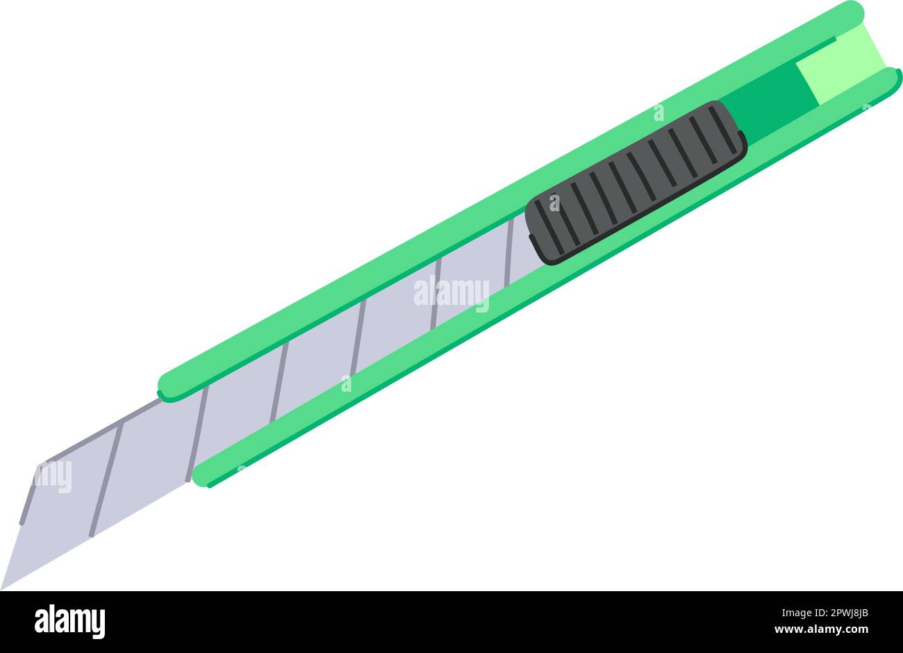 cut cutter knife cartoon. stationery box, paper utility cut cutter ...