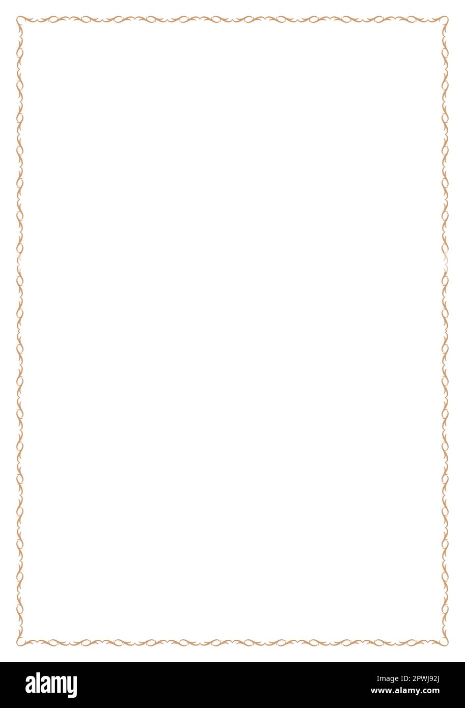 Elegant, thin, golden frame for letterheads or A4 documents Stock ...