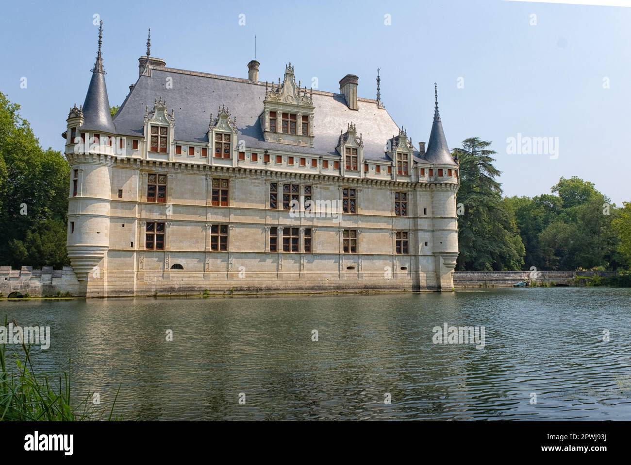 D'Azay-le-Rideau Castle, Loire Valley, France, Castle built in Middle ...