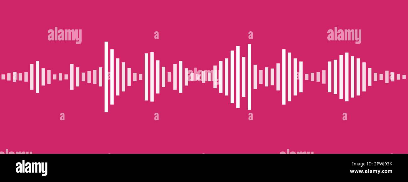 Sound waveform equalizer lines. Audio sound wave vector simple graphics ...