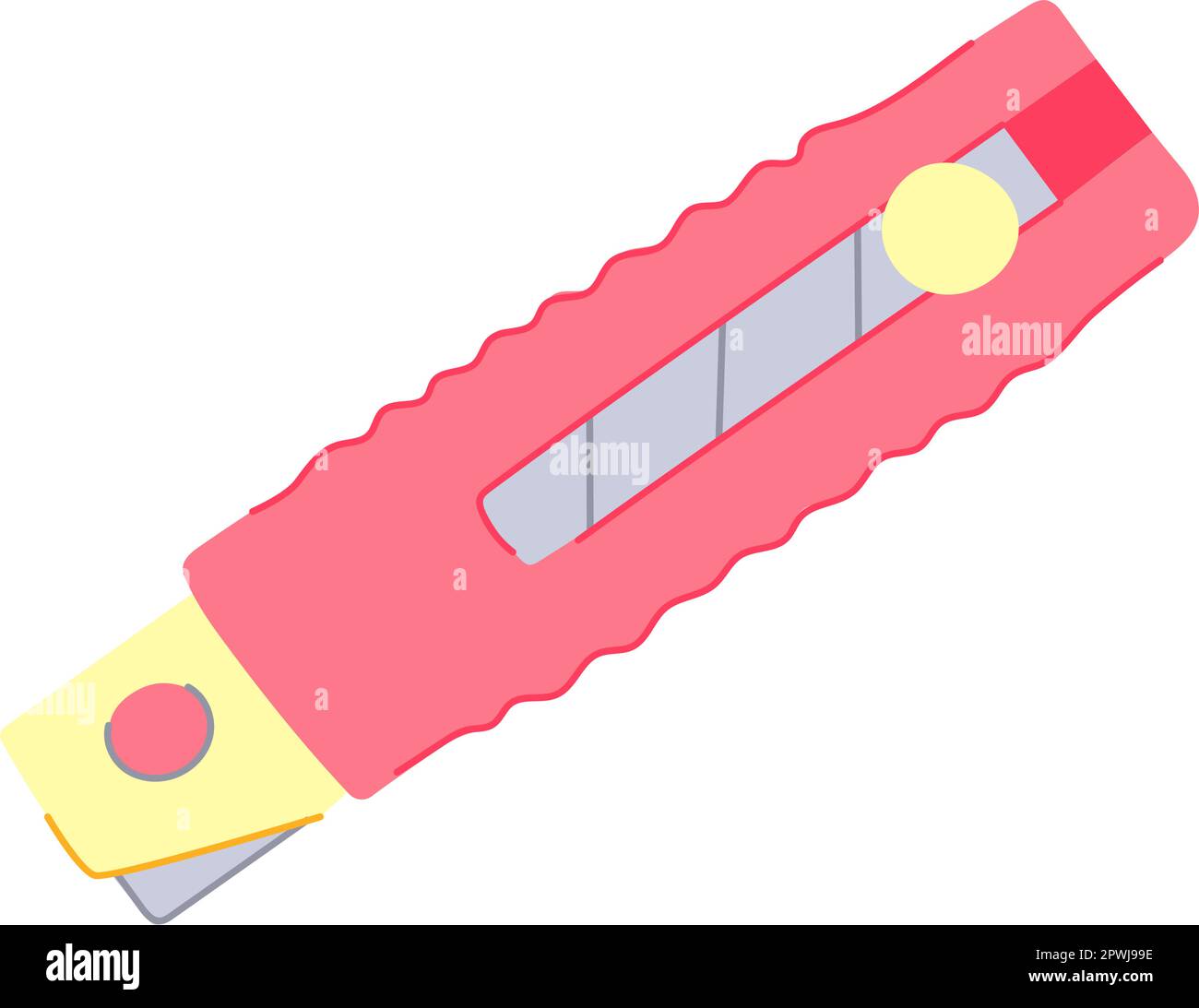 office cutter knife cartoon. cut stationery, box paper office cutter ...