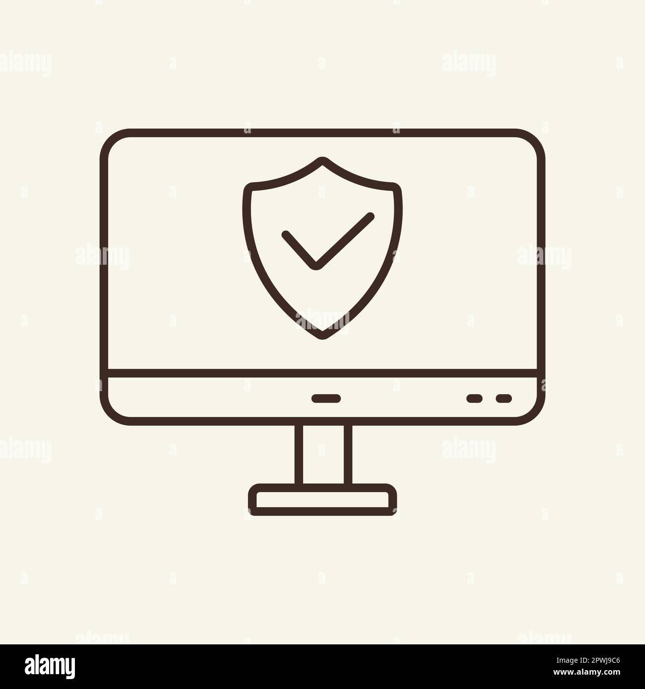 Pc monitoring system Stock Vector Images - Alamy