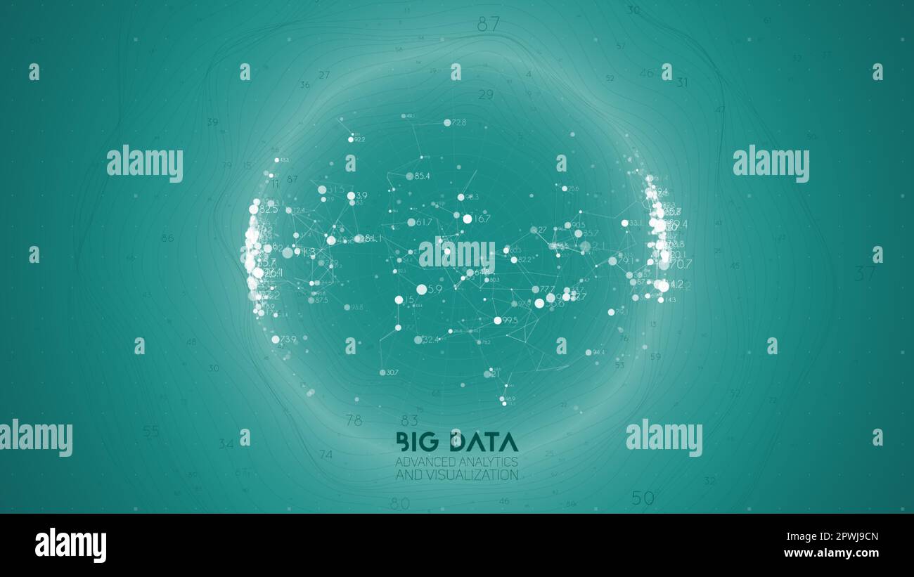 Big data visualization. Futuristic infographic. Information aesthetic ...
