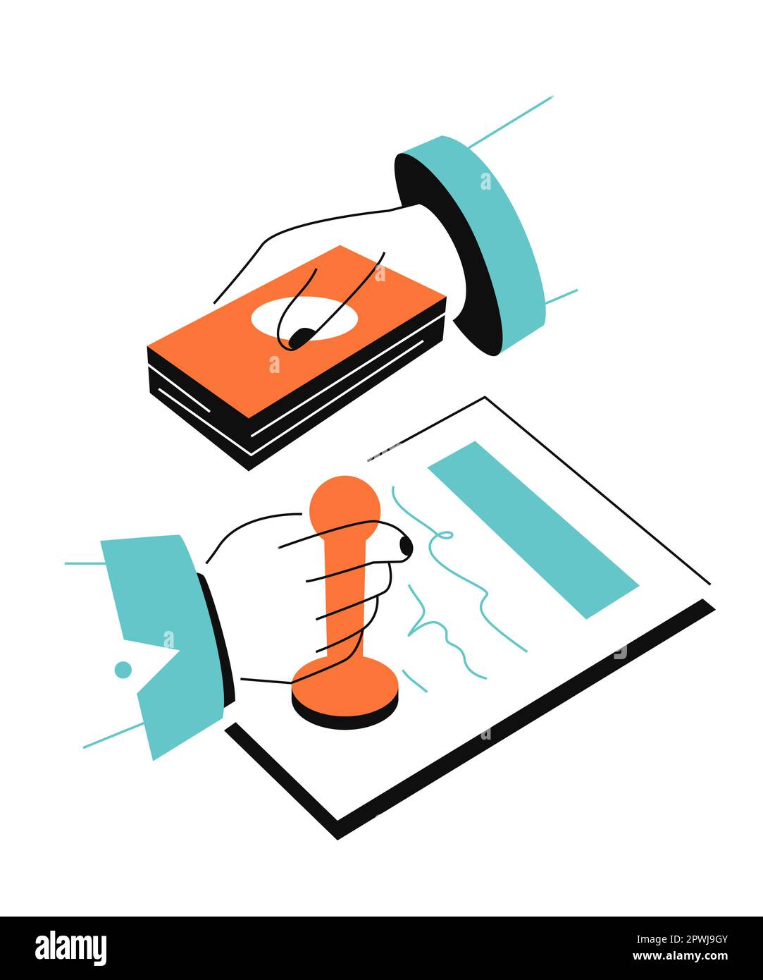 Bribery and abuse of power - colorful flat design style illustration ...