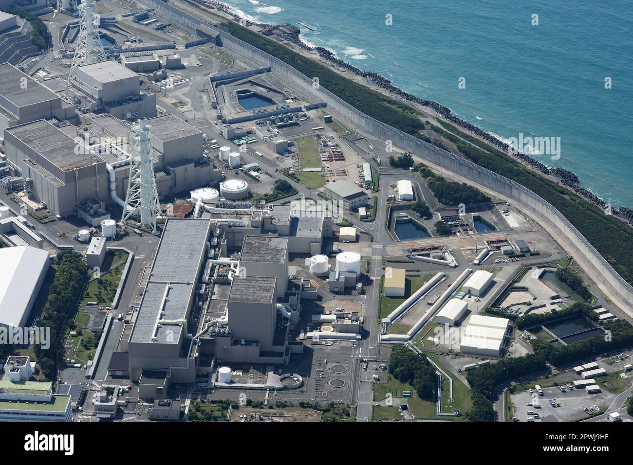 Hamaoka nuclear power plant is pictured from Yomiuri's helicopter in ...