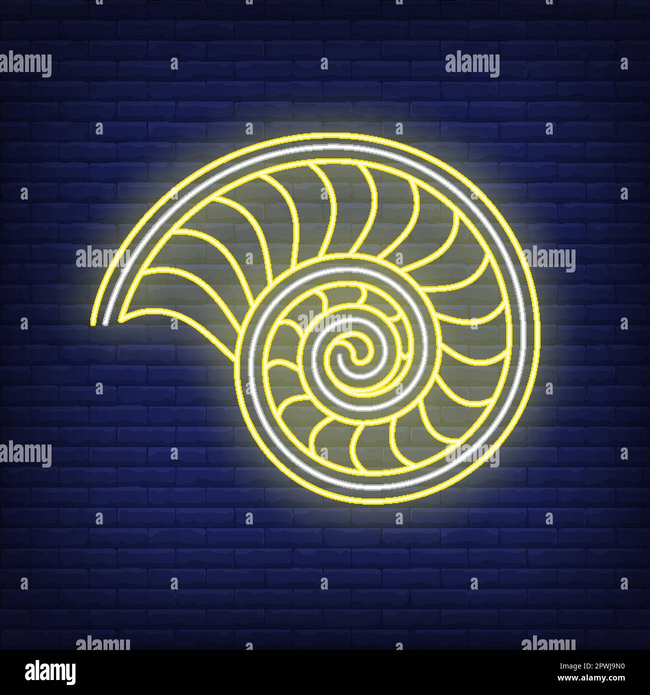 Spiral conch neon sign Stock Vector Image & Art - Alamy