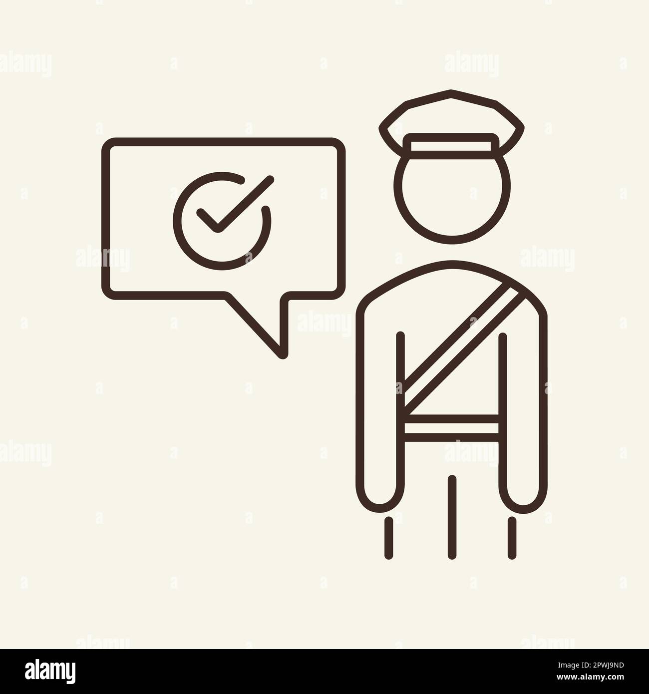 Border security airport guard Stock Vector Images - Alamy