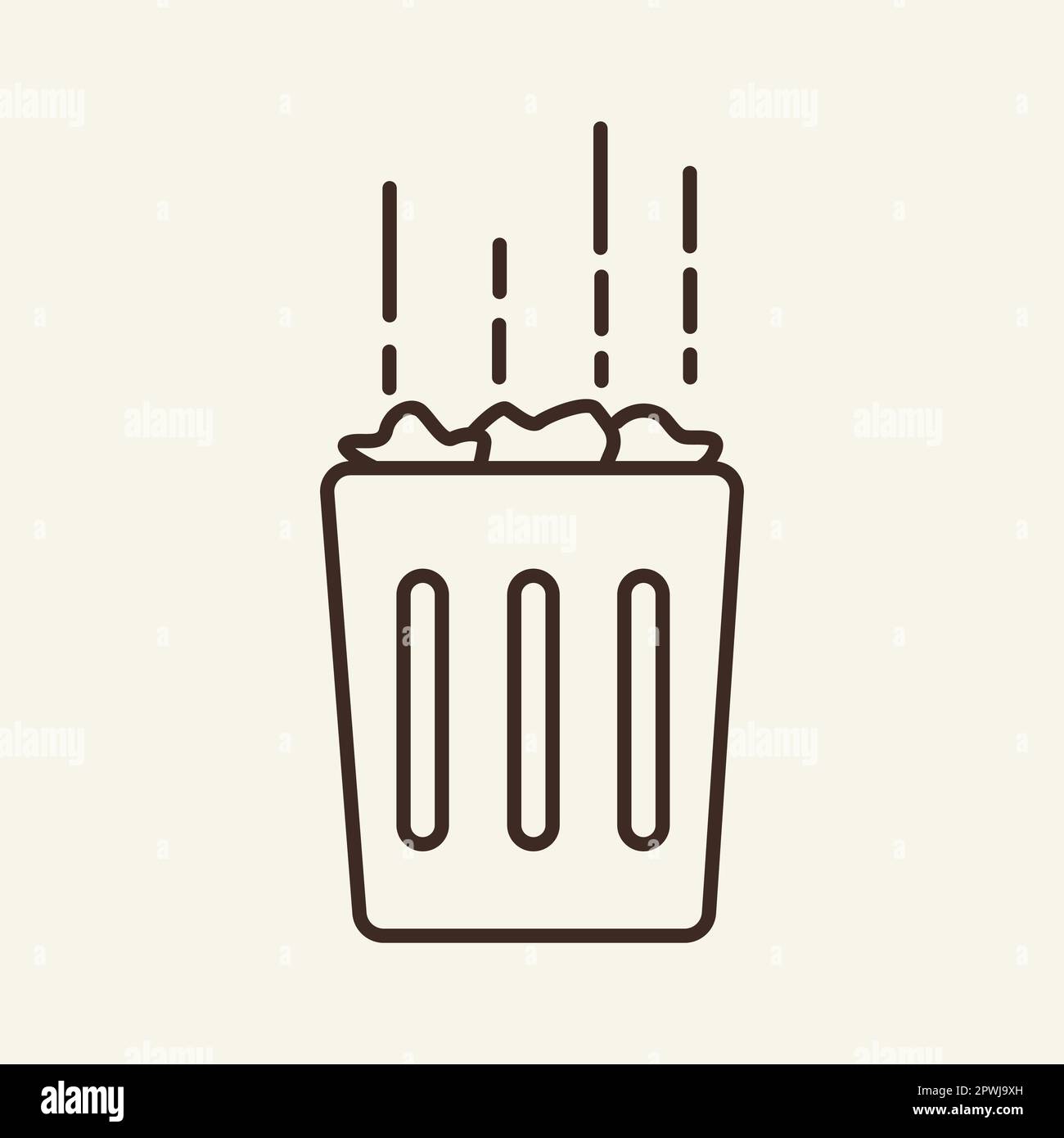 Garbage can line icon Stock Vector Image & Art - Alamy