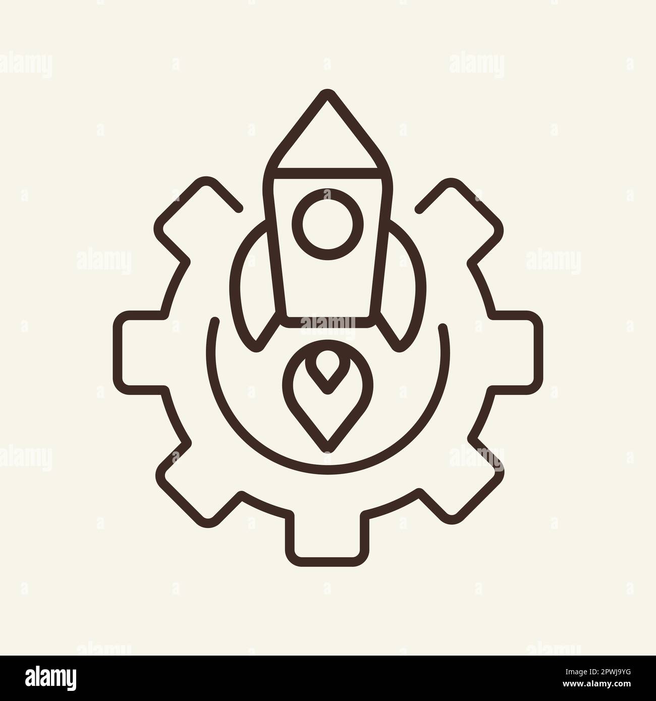 Startup process line icon Stock Vector Image & Art - Alamy