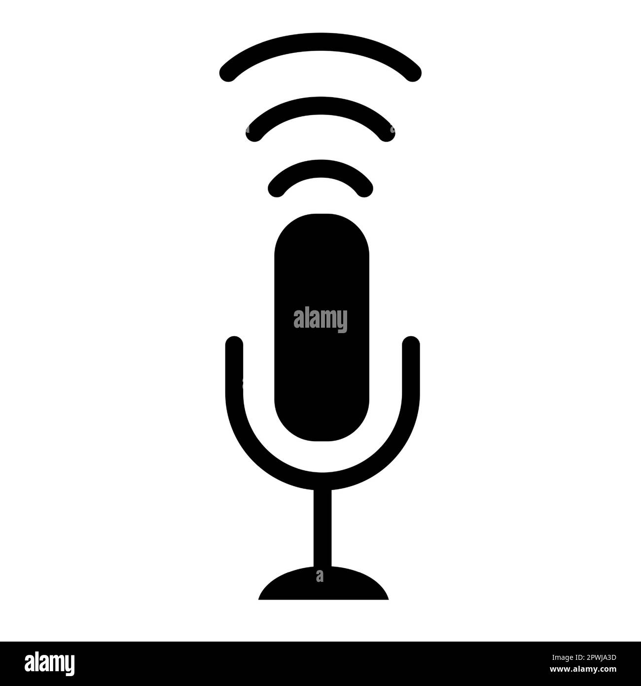 Microphone audio icon muted microphone vector icon isolated on white ...
