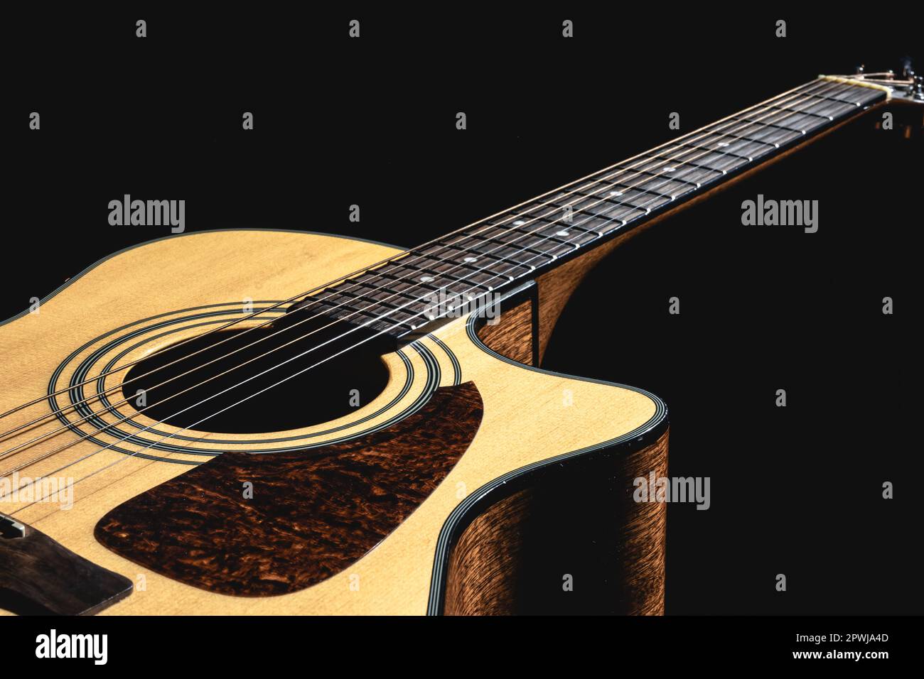 Guitar isolated low key hi-res stock photography and images - Alamy