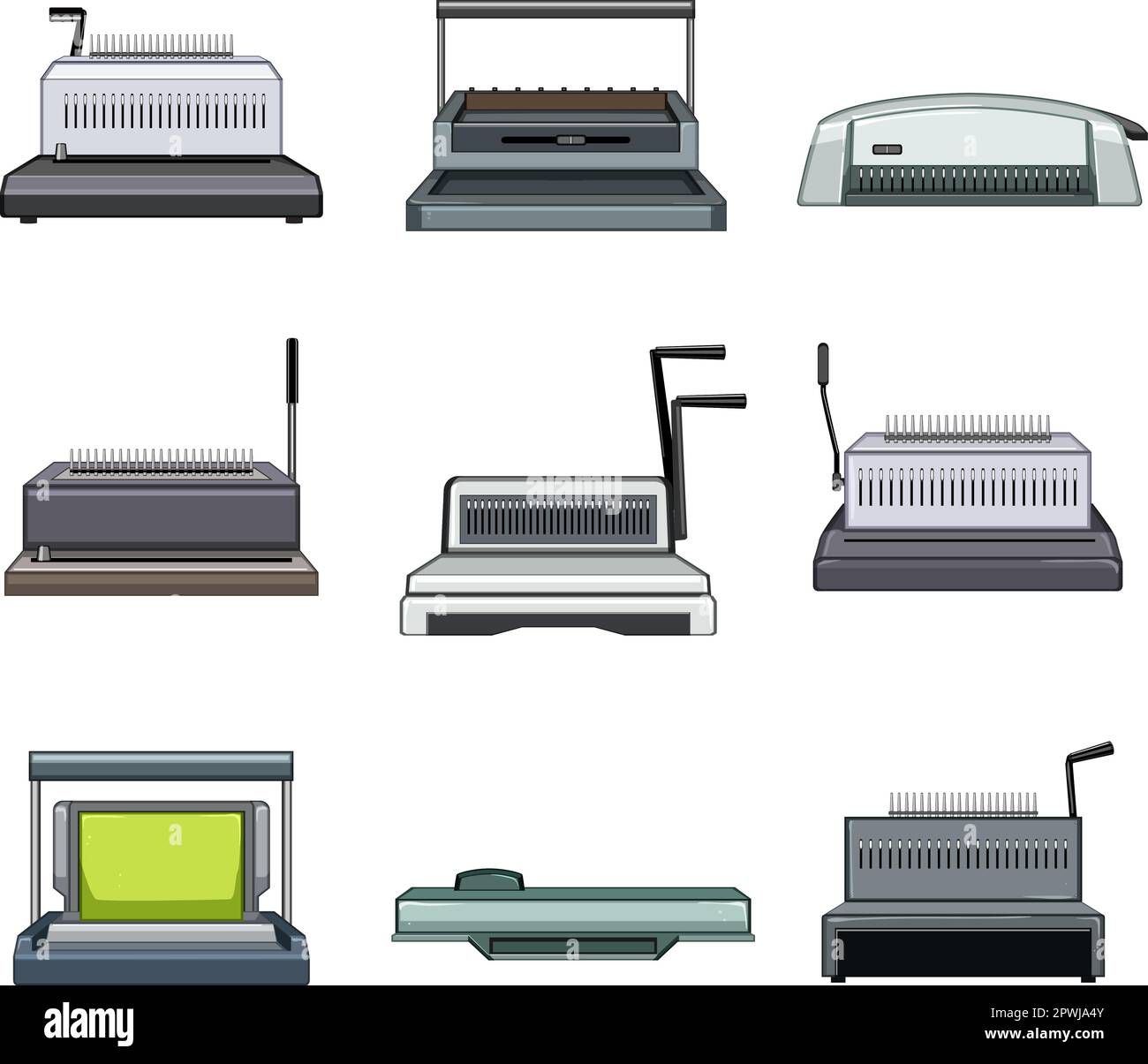 Book binding machine Stock Vector Images - Alamy