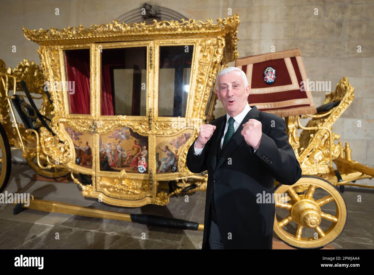 Speaker of the House of Commons, Sir Lindsay Hoyle, is photographed ...