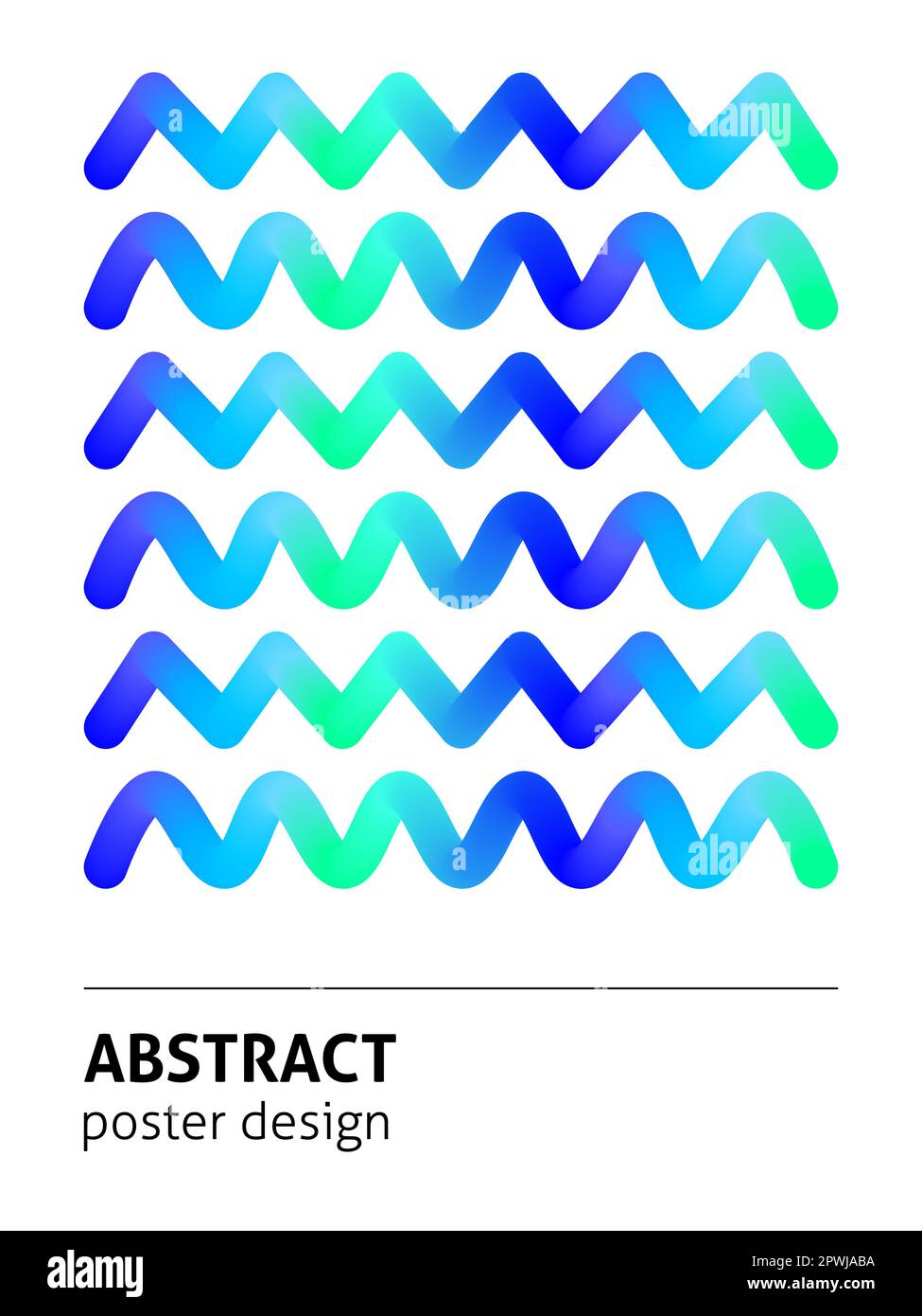 Blue Wave Poster Stock Vector Image & Art - Alamy