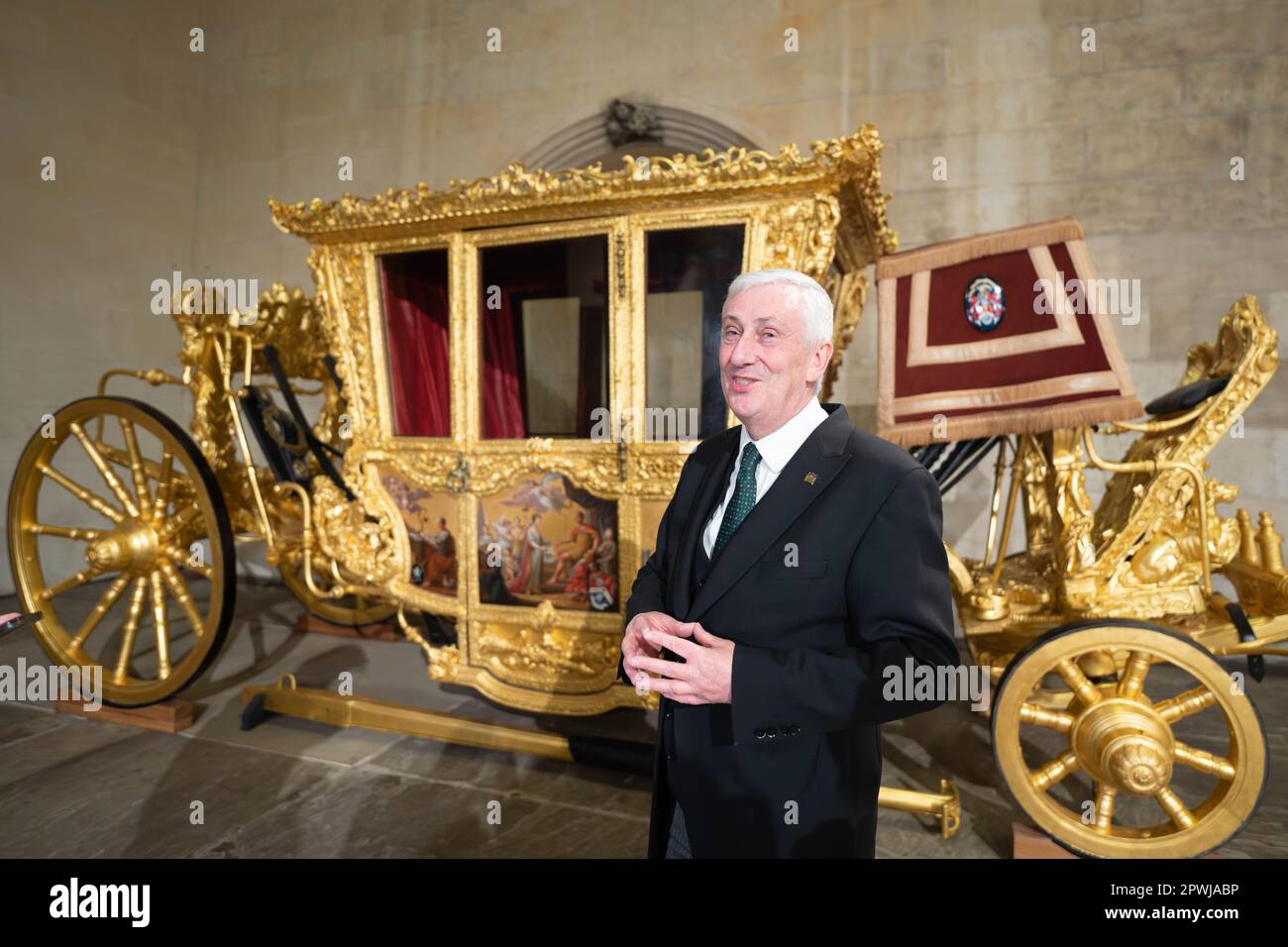 Speaker of the House of Commons, Sir Lindsay Hoyle, is photographed ...