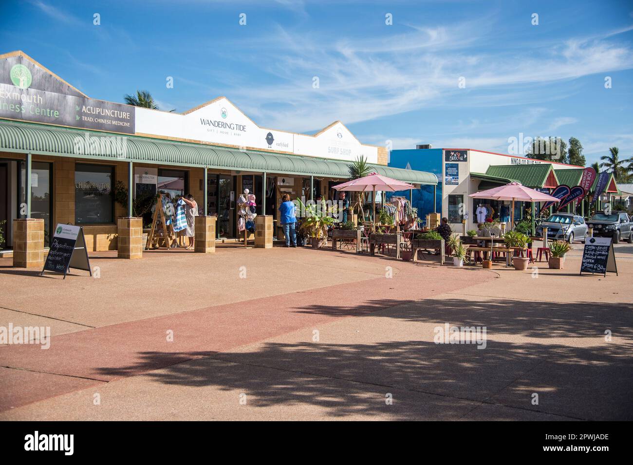 A general view of the Exmouth CBD shopping centre in Exmouth, Western ...