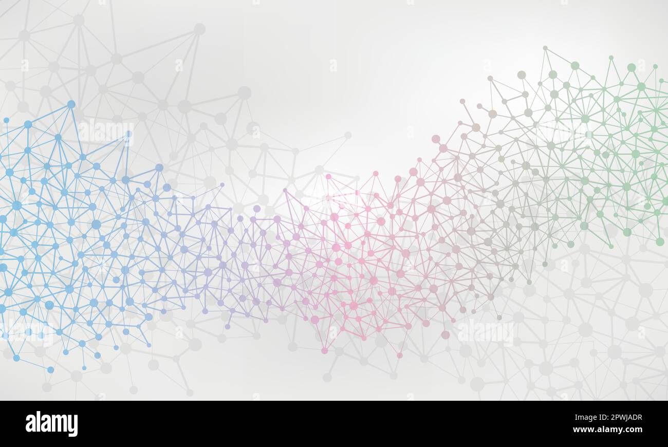 Vector abstract background with molecular structure Stock Vector Image ...